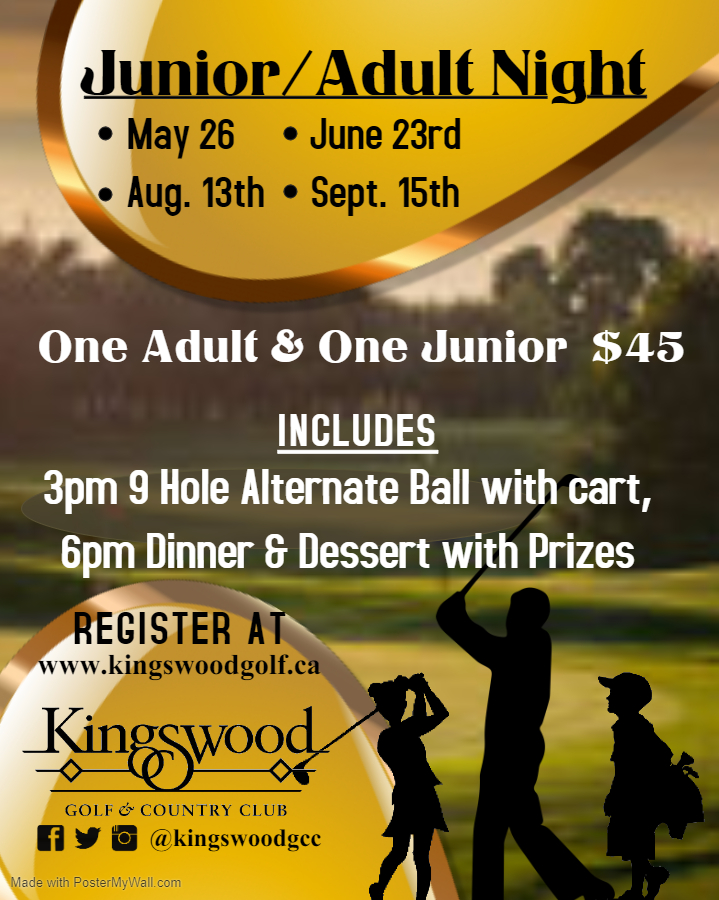 Junior-Adult Night (9 holes) - Kingswood Golf & Country Club